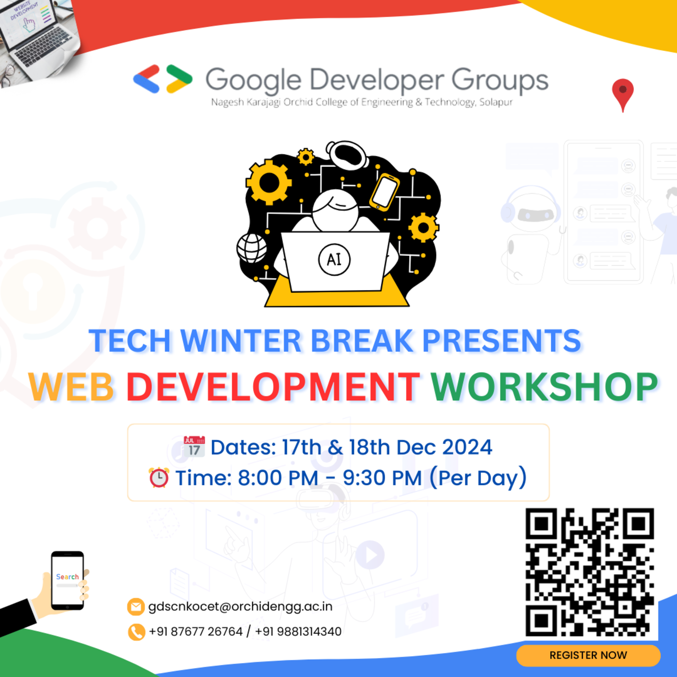 See Tech Winter Break GDG on Campus Nagesh Karajgi Orchid College of Engineering & Technology ...